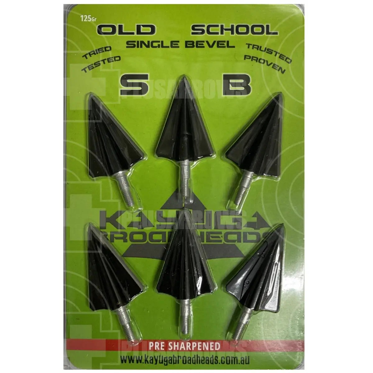 Kayuga Old School Single Bevel Broadheads (6 Pack) | Plusarrows